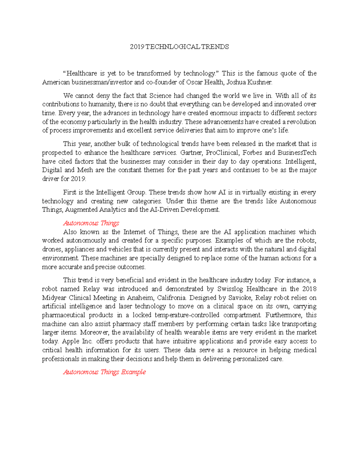 Script 2019 - Technological trends - 2019 TECHNLOGICAL TRENDS ...