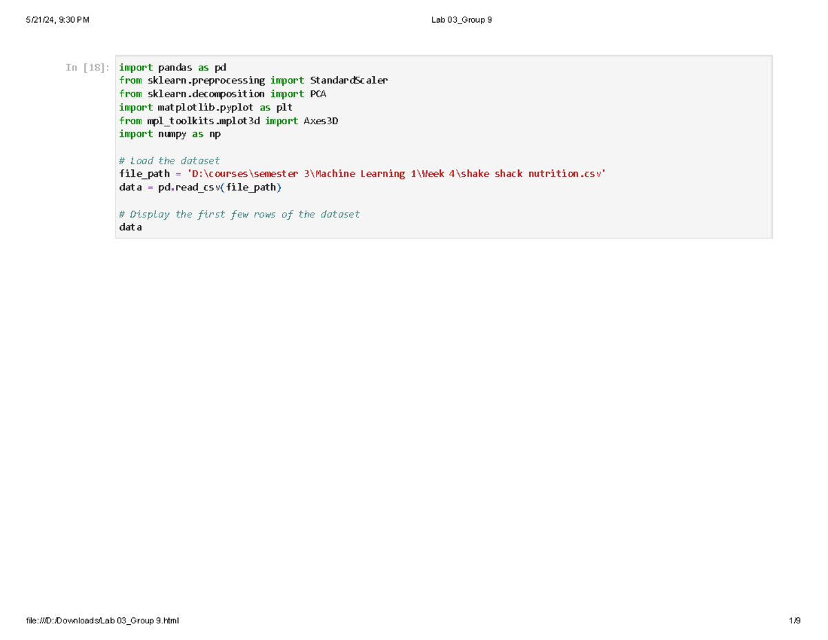 Lab 03 Group 9 - vdfbd - import from from import from import - Studocu