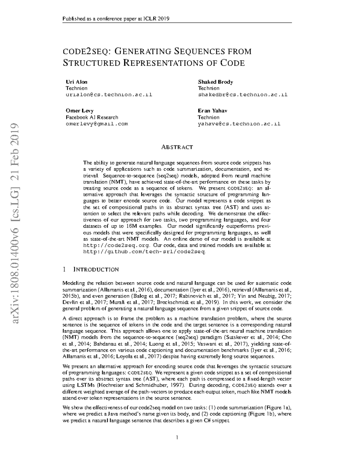 1808 - Published paper - CODE 2 SEQ: GENERATINGSEQUENCES FROM ...