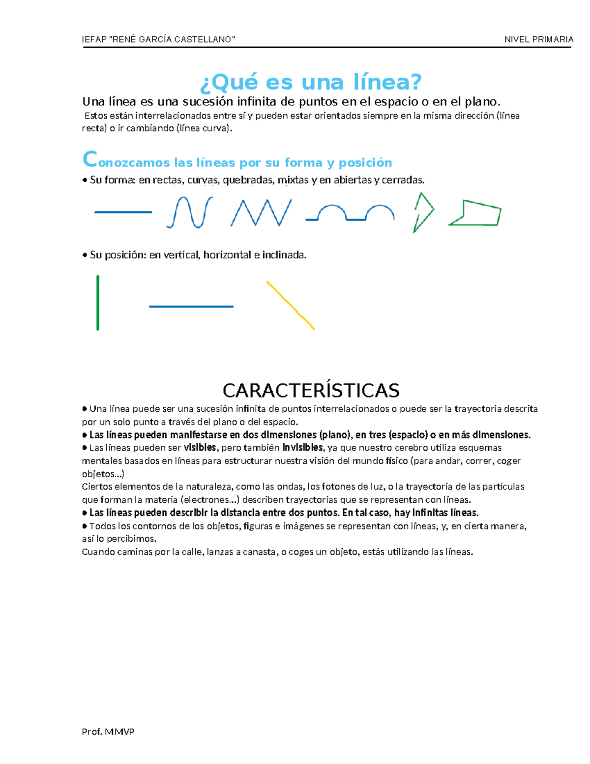 Línea - ¿Qué es una línea? Una línea es una sucesión infinita de puntos ...