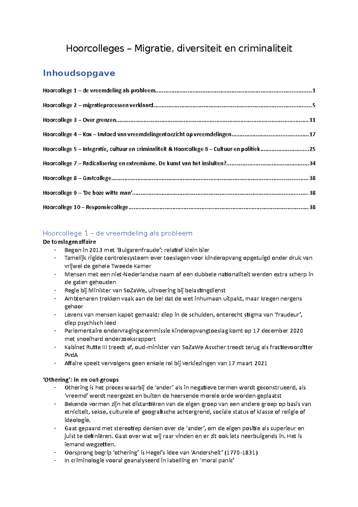 Hoorcolleges Migratie, diversiteit en criminaliteit - Hoorcolleges – Migratie, diversiteit en ...