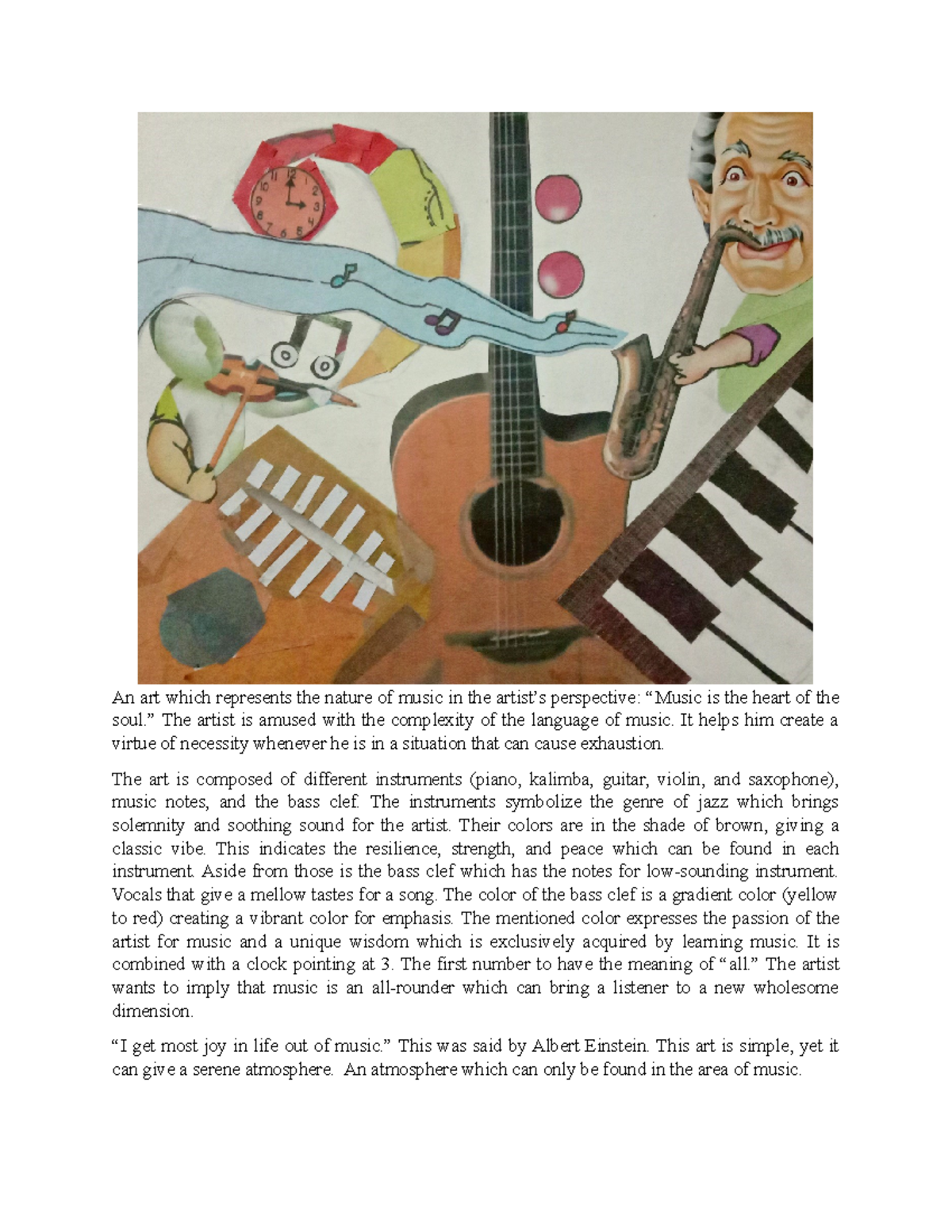 Art - Assignment - An art which represents the nature of music in the ...