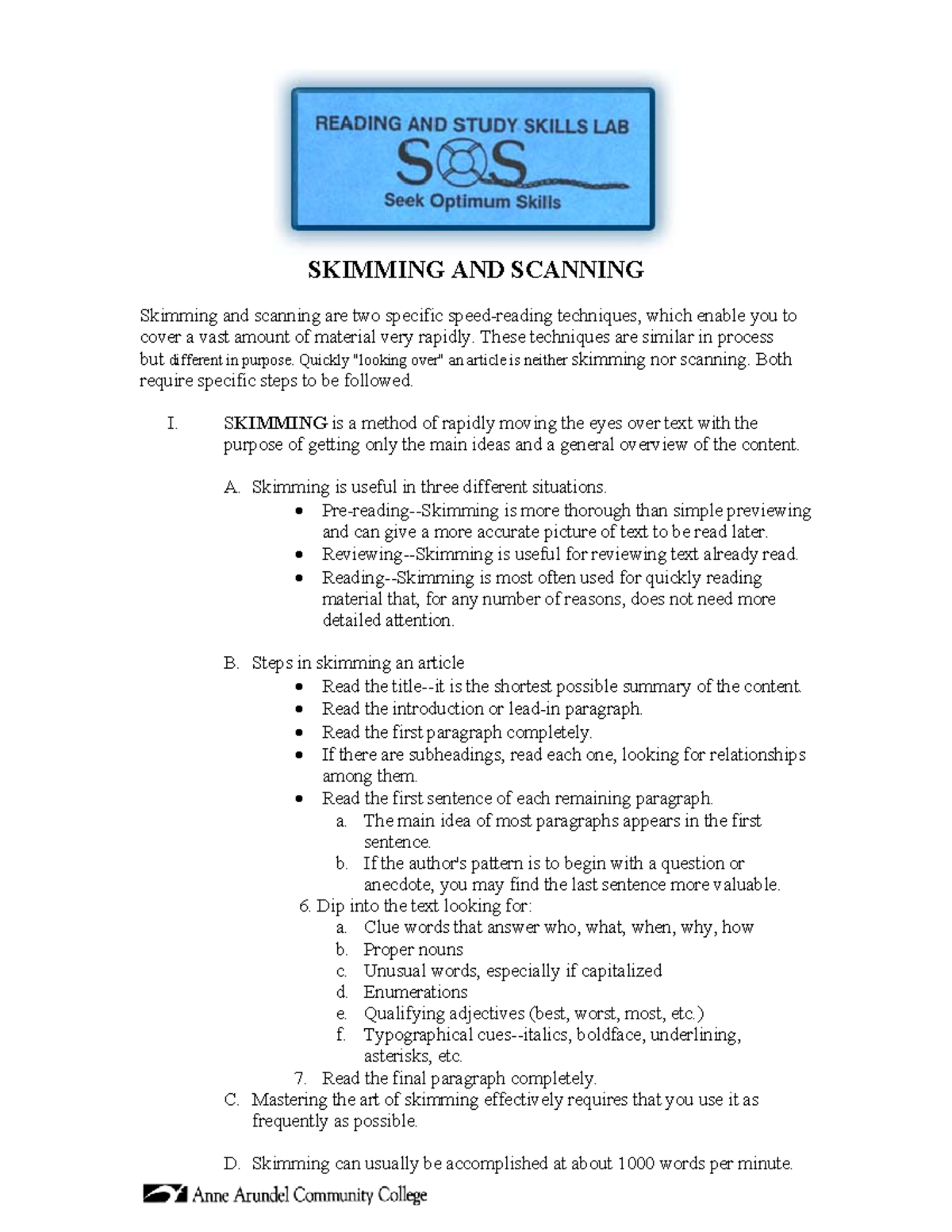 Skimming - This is English students - SKIMMING AND SCANNING Skimming ...