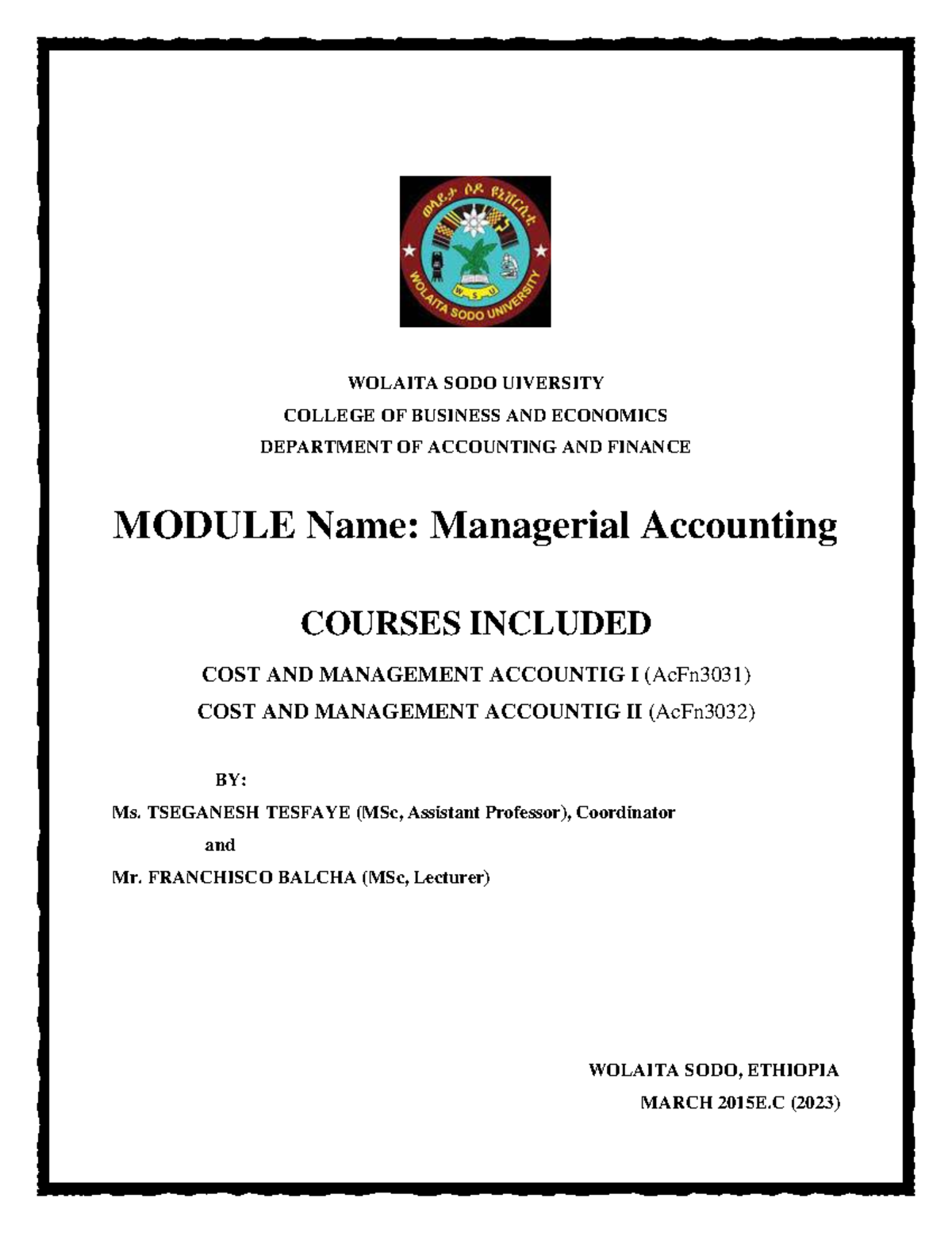 3 Managerial Accounting Module 2nd draft - WOLAITA SODO UIVERSITY ...