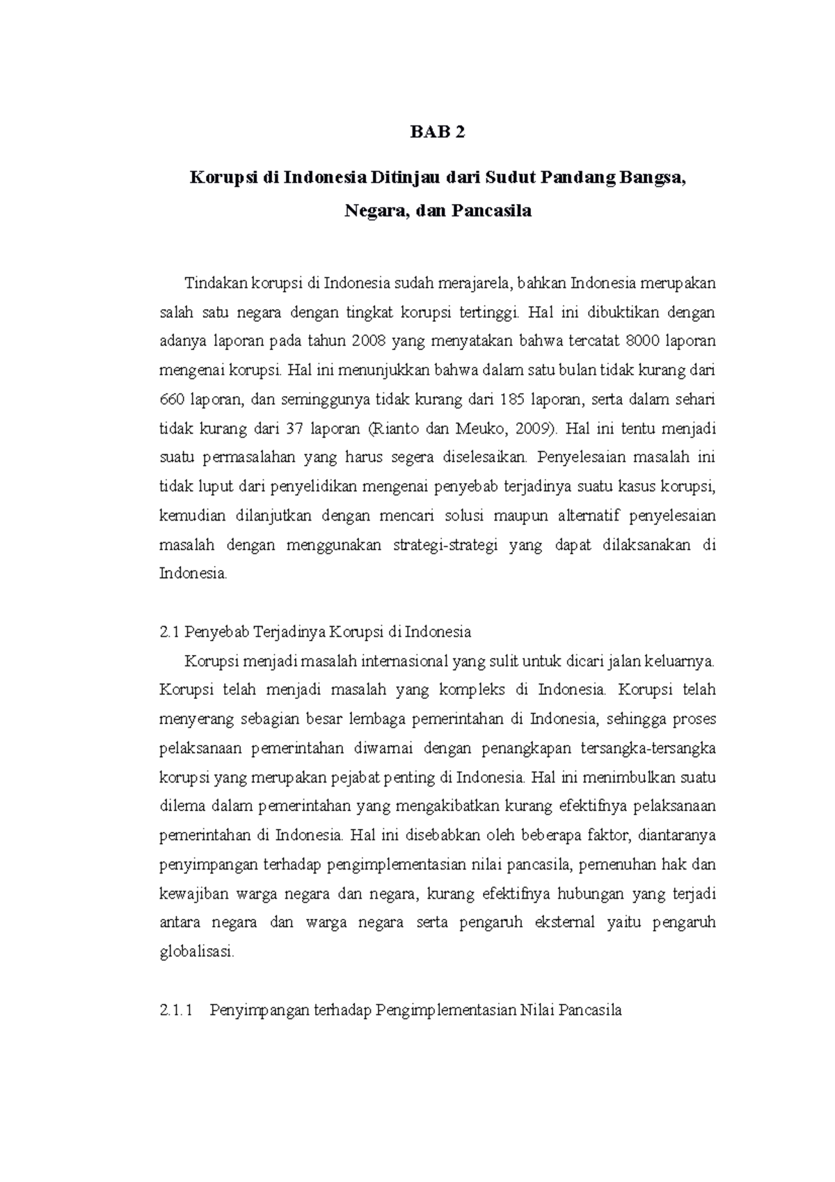 BAB 2 Makalah Globalisasi - BAB 2 Korupsi di Indonesia Ditinjau dari ...