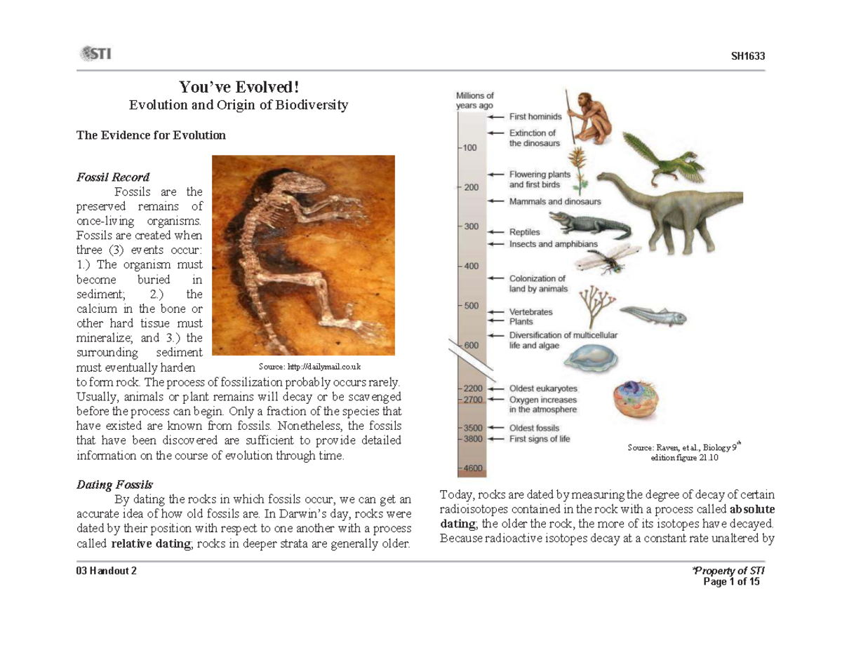 03 Handout 2 - Biodiversity - 03 Handout 2 *Property of STI Youíve ...