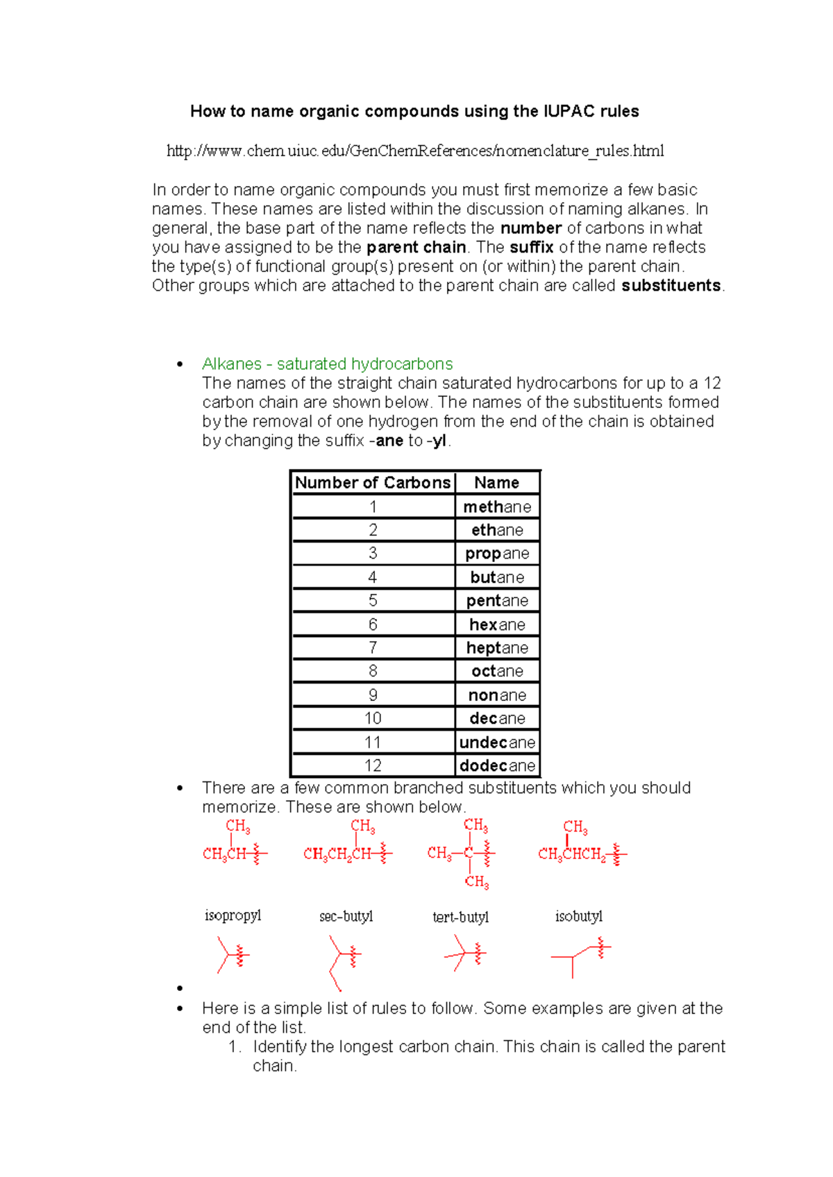 Naming organic compounds using the Iupac rules + examples - How to name ...
