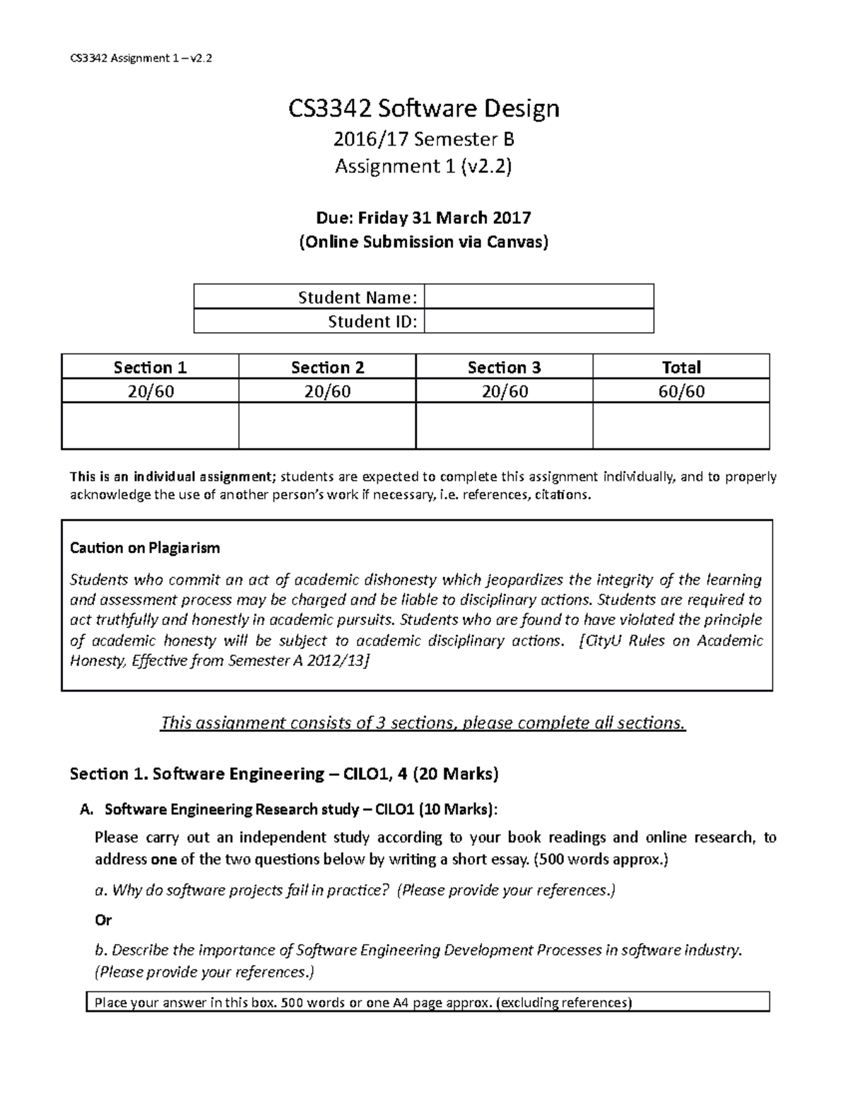 Cs3342 assignment - n its body paragraphs, the essay also does a very good job of identifying ...