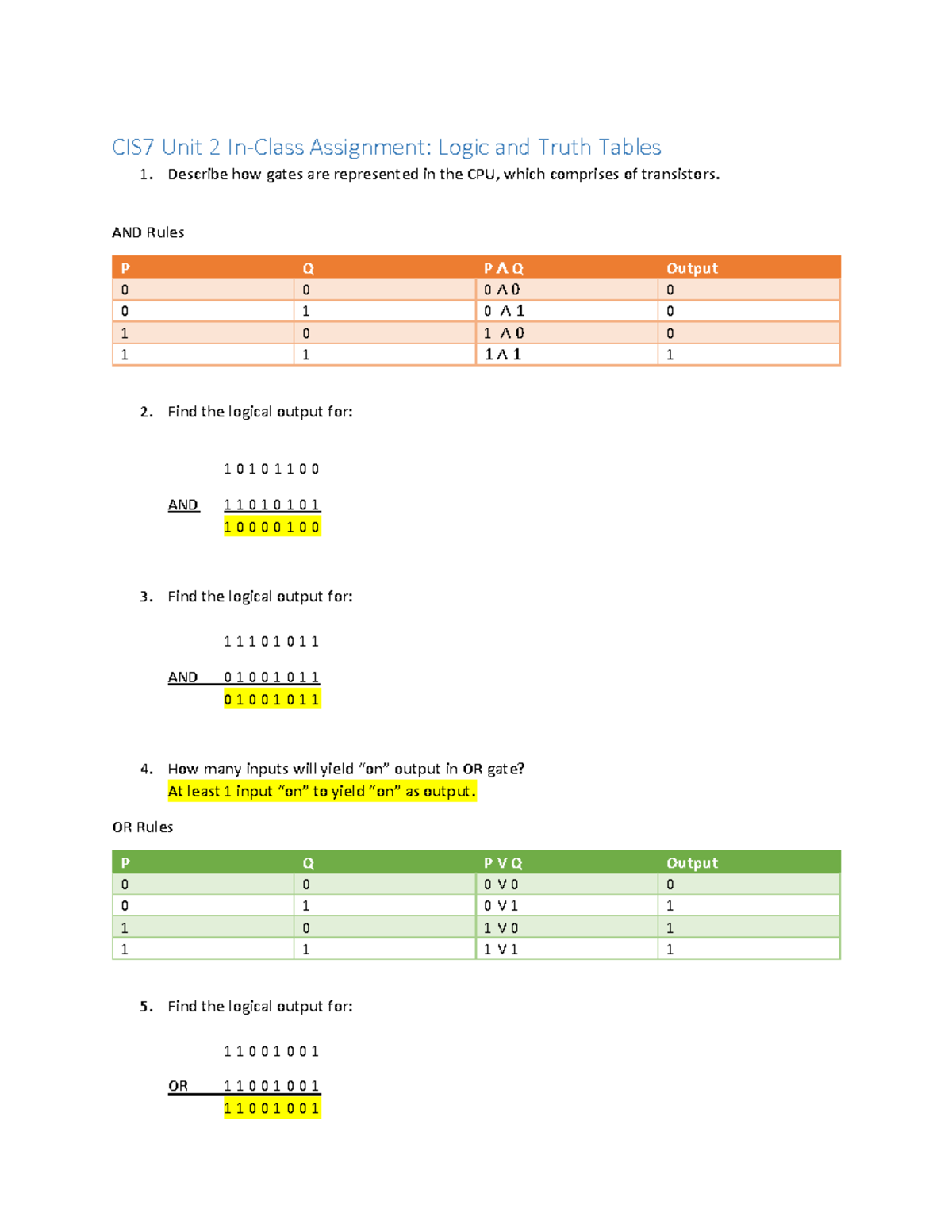 CIS7 Unit 2 In Class Assignment Student - CIS7 Unit 2 In-Class ...