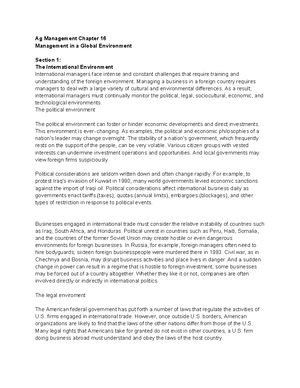 Ag Management - Ch 1 - Ag Management Chapter 1 Section 1: Functions of ...