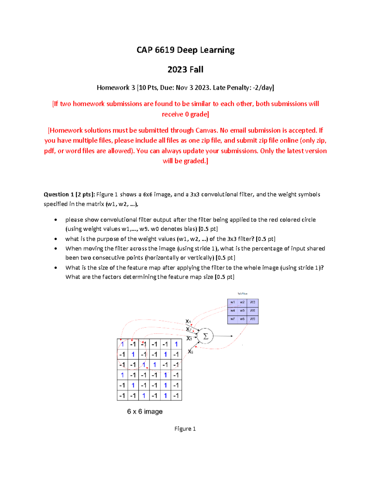 CAP6619 - Homework - CAP 6619 Deep Learning 2023 Fall Homework 3 [1 0 ...