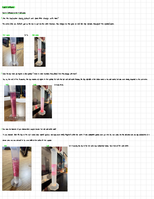 Lab 3- Barometric Pressure - Surface Tension - BAROMETRIC PRESSURE - SURFACE TENSION PART A ...