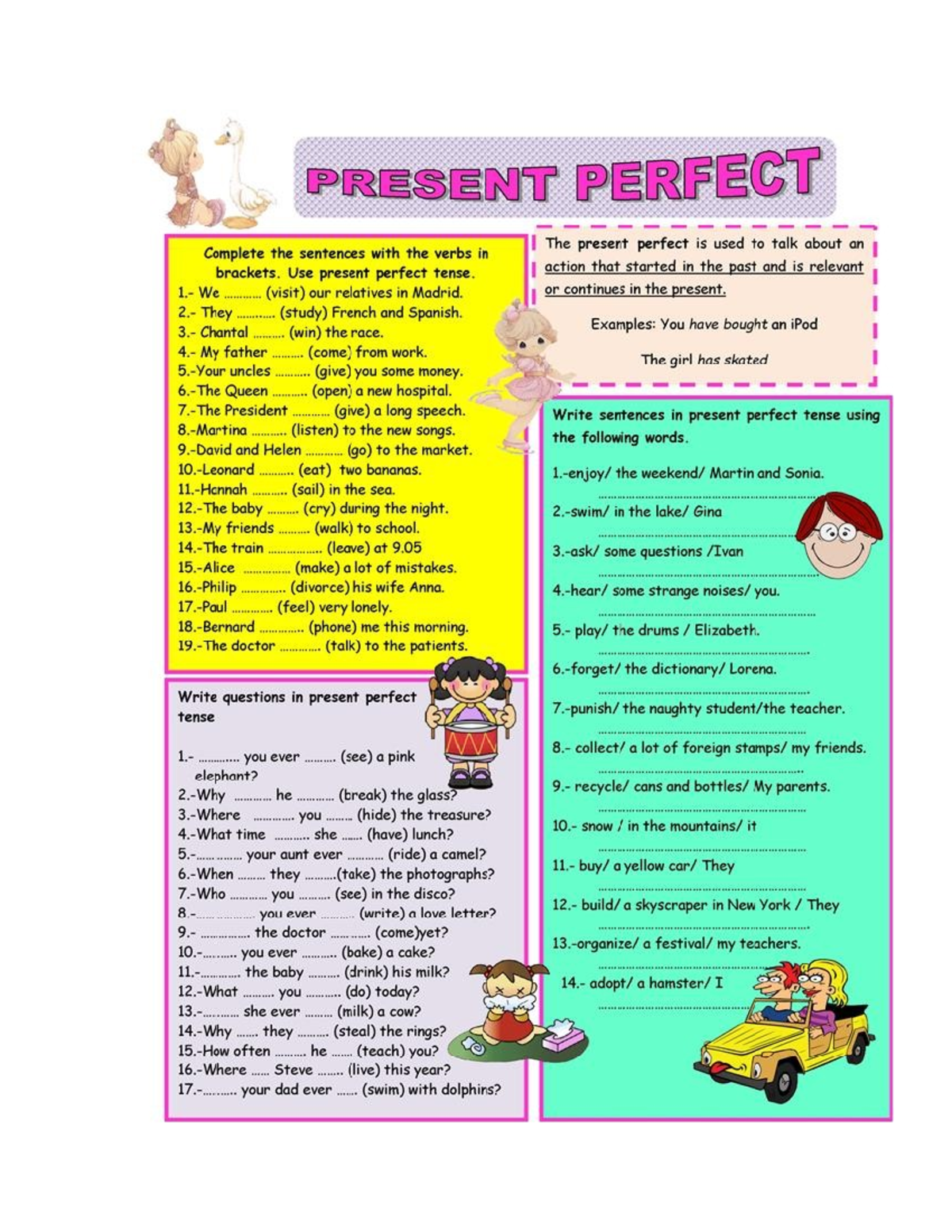 Ejercicio 1 Present Perfect - Inglés V - Studocu