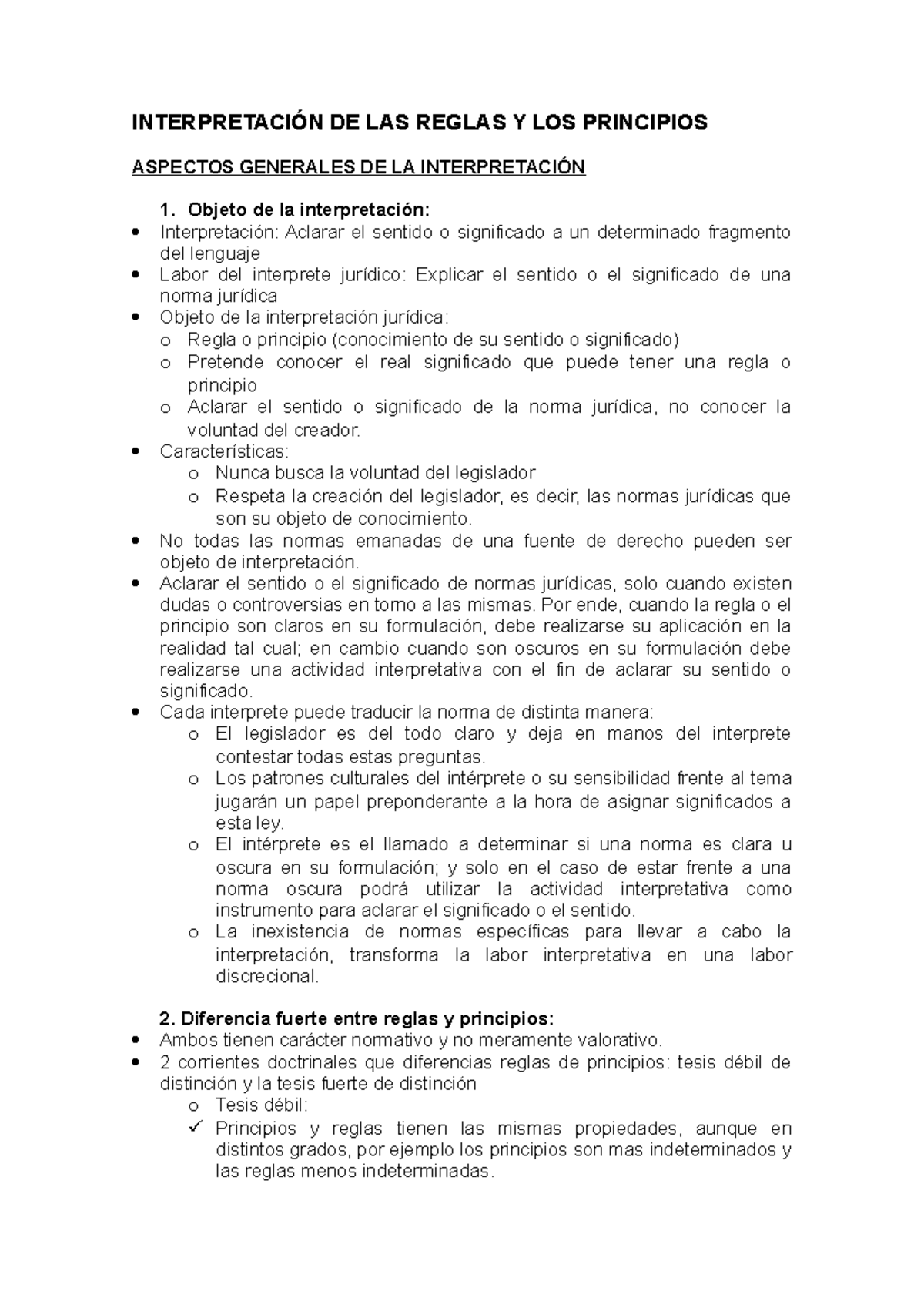 Lectura interpretacion de las reglas y los principios - DE LAS REGLAS Y ...