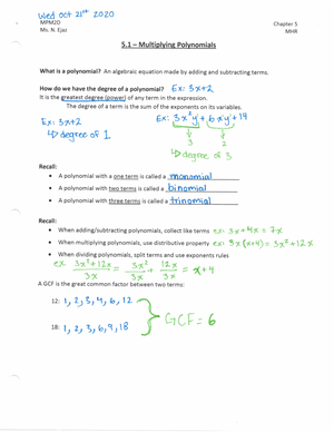#1 Linear Relations 1.1-1.5 - del Math Grade 10 Notes Unit 1: Linear ...