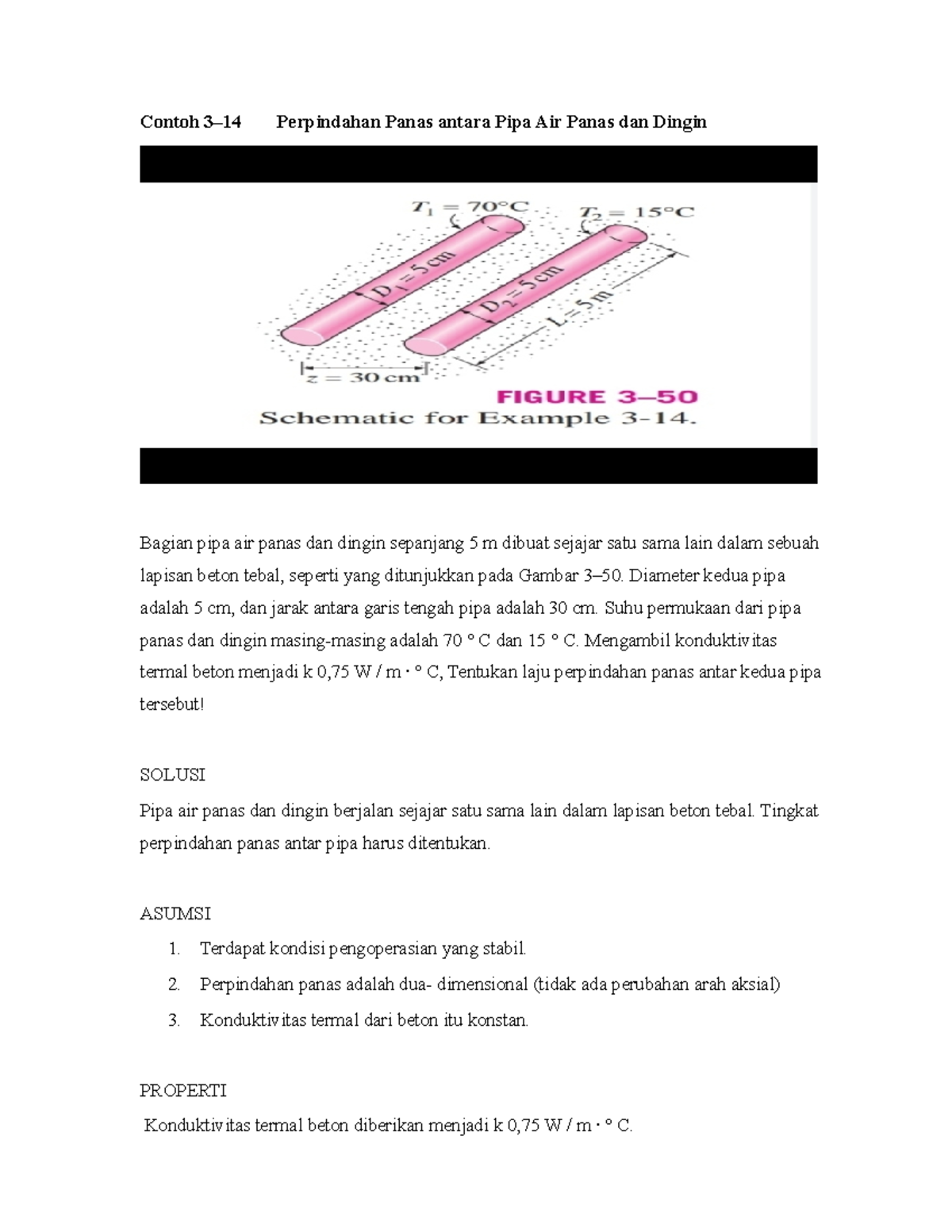Tugas Perpan HAL. 173 - Contoh 3–14 Perpindahan Panas antara Pipa Air ...