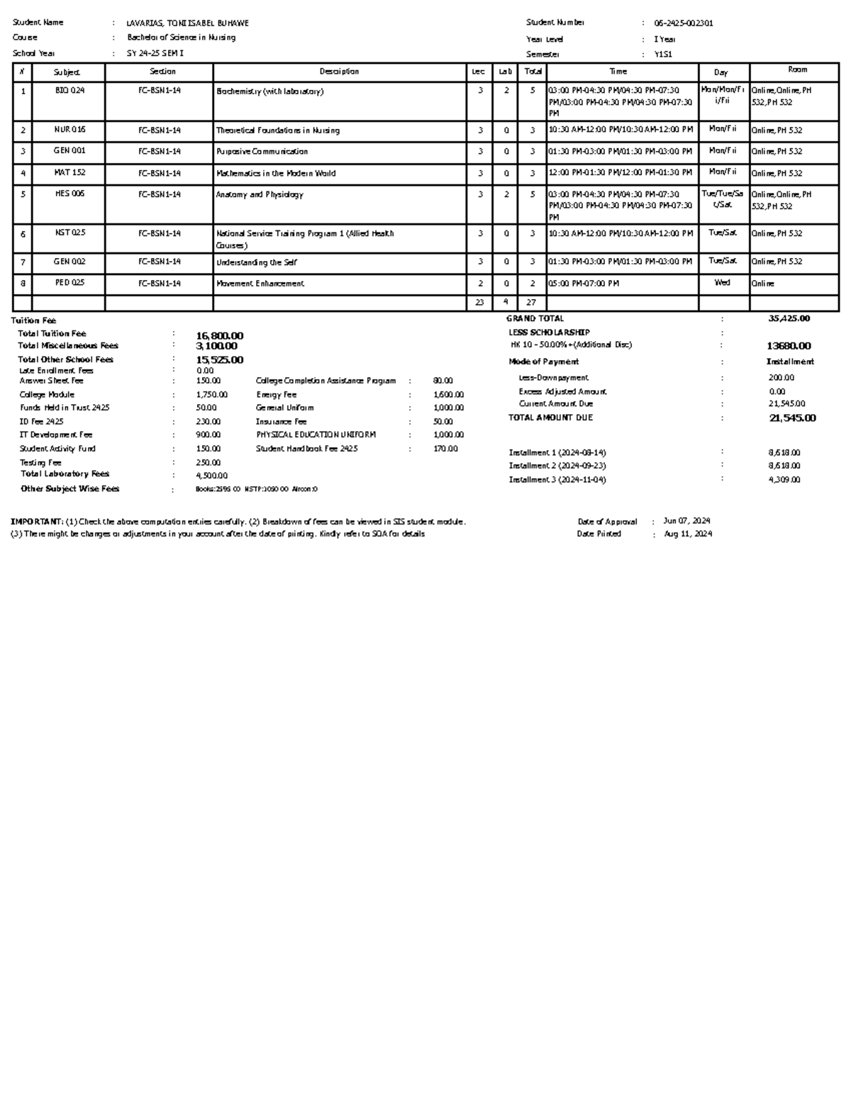 Inbound 3426898867443377630 - Subject Section Description Lec Lab Total ...