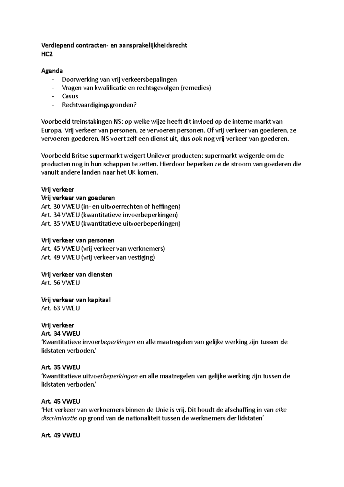 Verdiepend contract HC2 - Verdiepend contracten- en ...