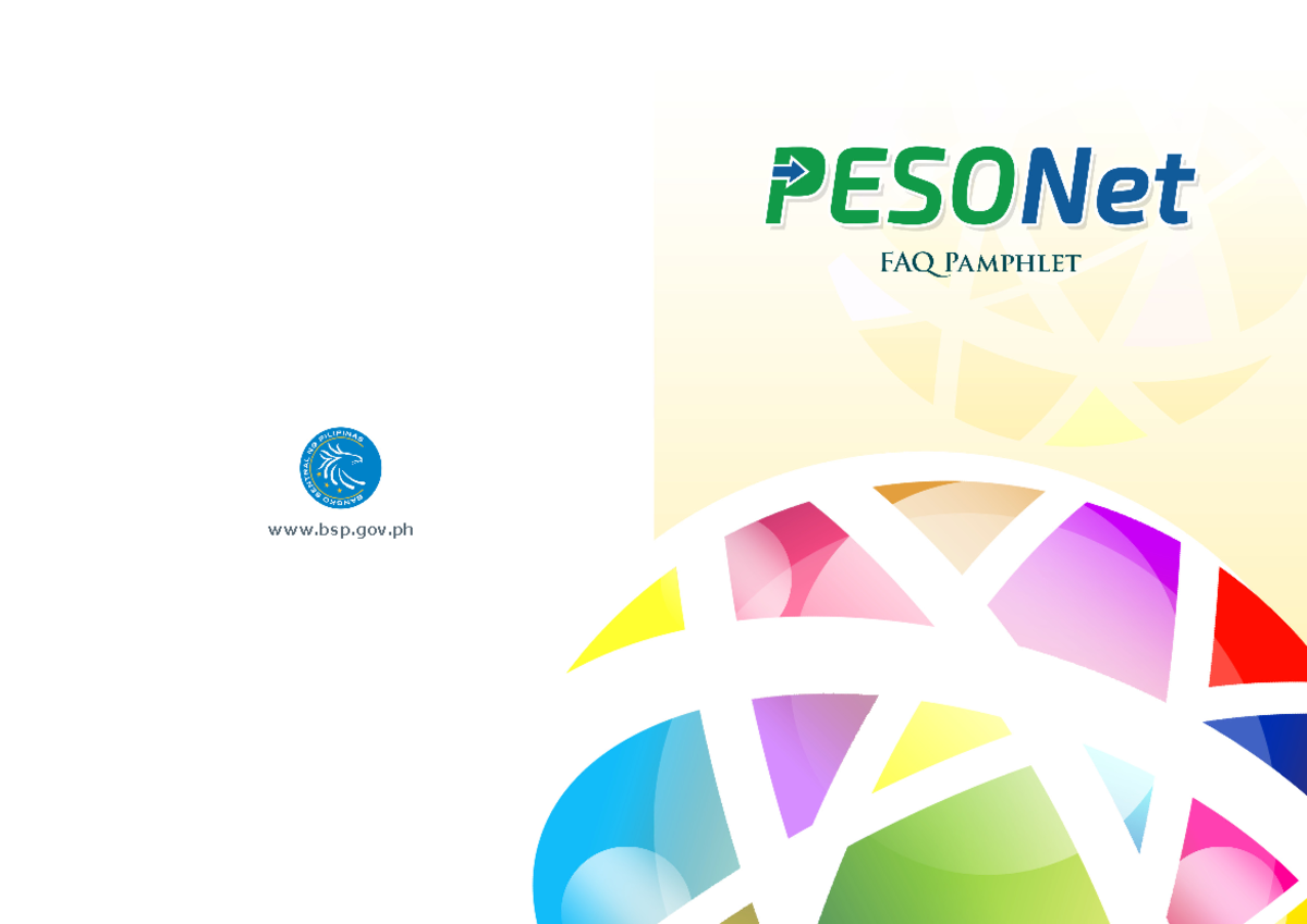 FAQ Pesonet - bsp.gov WHAT IS PESONET ACH? PESONet ACH stands for the ...