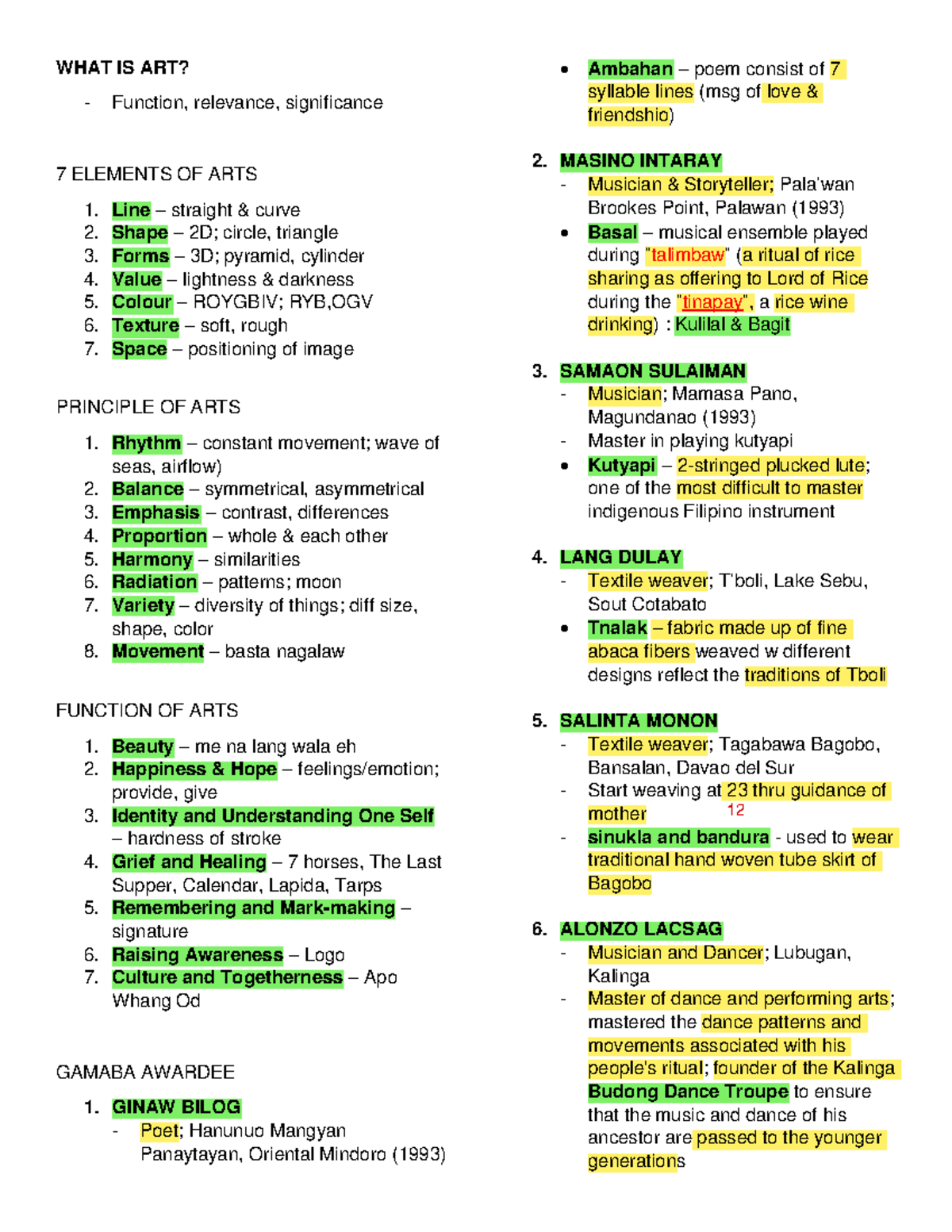 ART-APP- Prelim - WHAT IS ART? Function, relevance, significance 7 ...