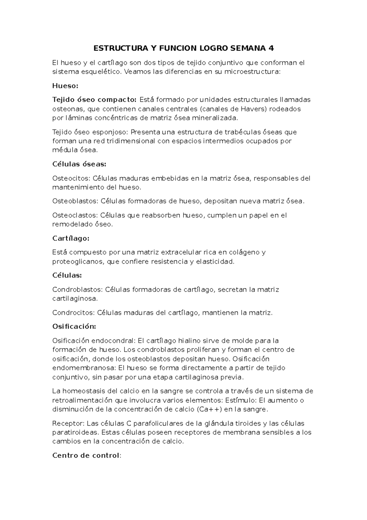 Estructura Y Funcion Logro Semana 4 - ESTRUCTURA Y FUNCION LOGRO SEMANA ...