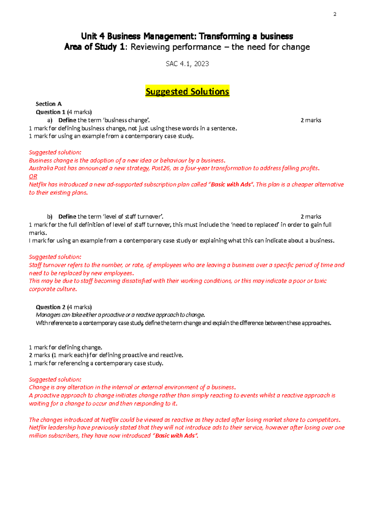 Unit 4 AOS 1 SAC 4.1 2023 Final Draft Suggested Solutions - Unit 4 ...