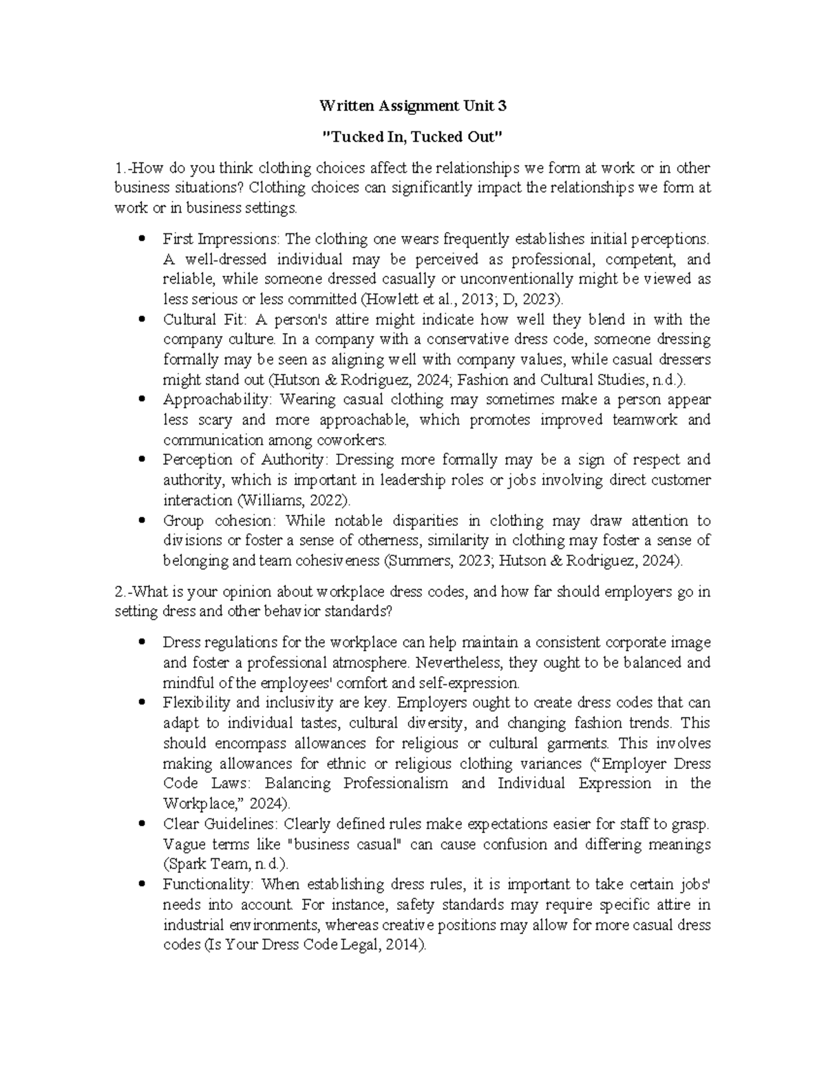Written Assignment Unit 3 PHIL 1404 - Written Assignment Unit 3 "Tucked In, Tucked Out" - Studocu