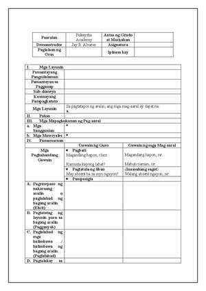 Sample Summative Test for Grade 6 - First Summative Test – 2 nd Quarter ...