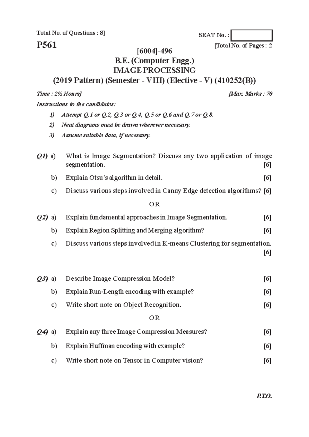 IP May - jun 23 - Total No. of Questions : 8] [6004]- B. (Computer Engg.) IMAGE PROCESSING (2019 ...