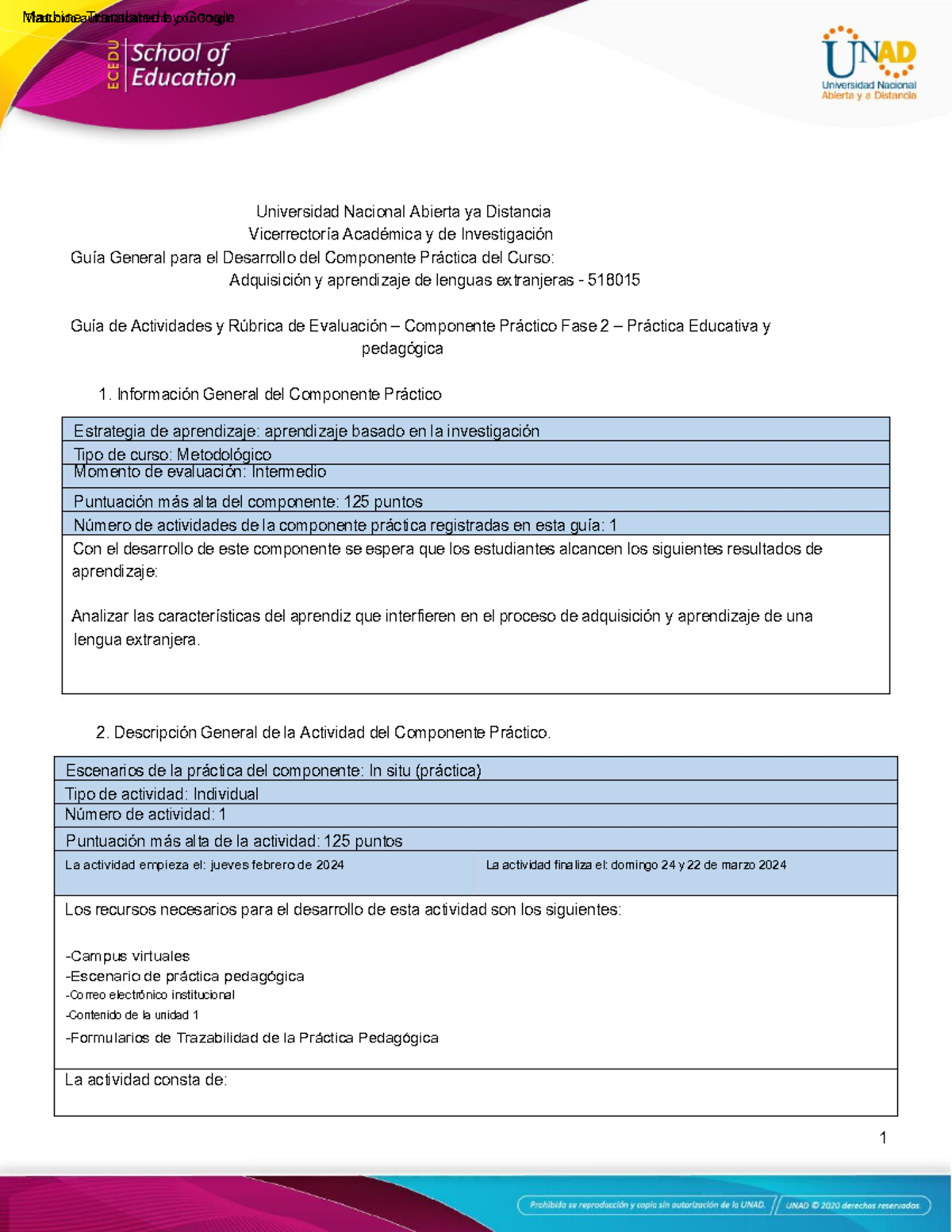 Activity Guide and Evaluation Rubric - Phase 2 - Practical Component - Educational and ...