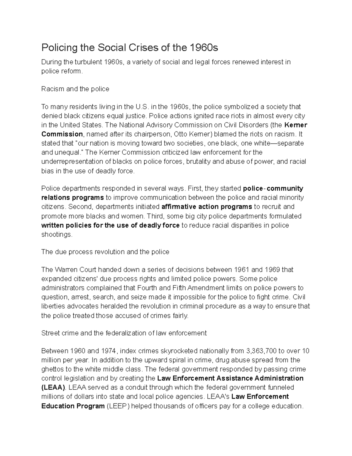 Policing the Social Crisis of the 1960s - Policing the Social Crises of ...