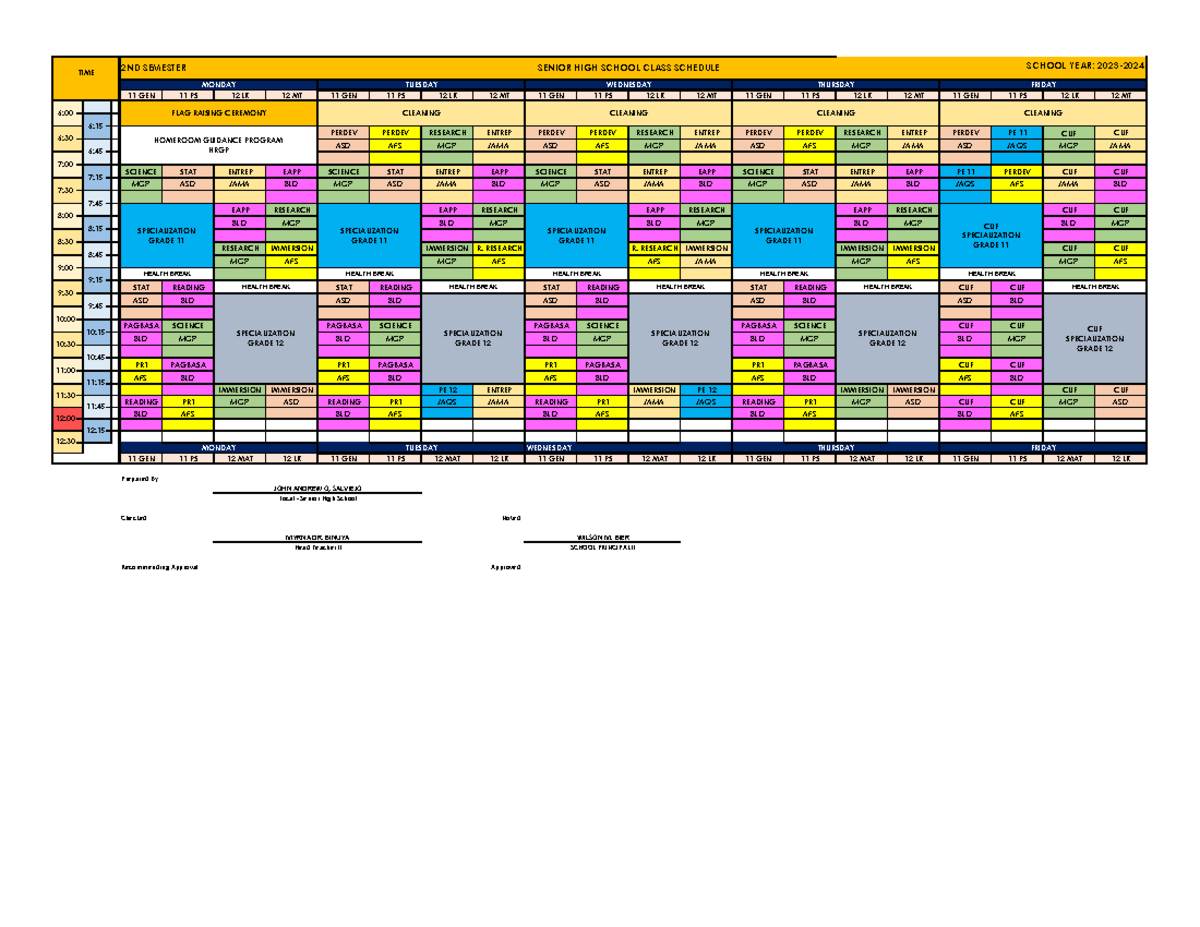 Subject Class-Schedule-ALL-AM - 11 GEN 11 PS 12 LK 12 MT 11 GEN 11 PS ...