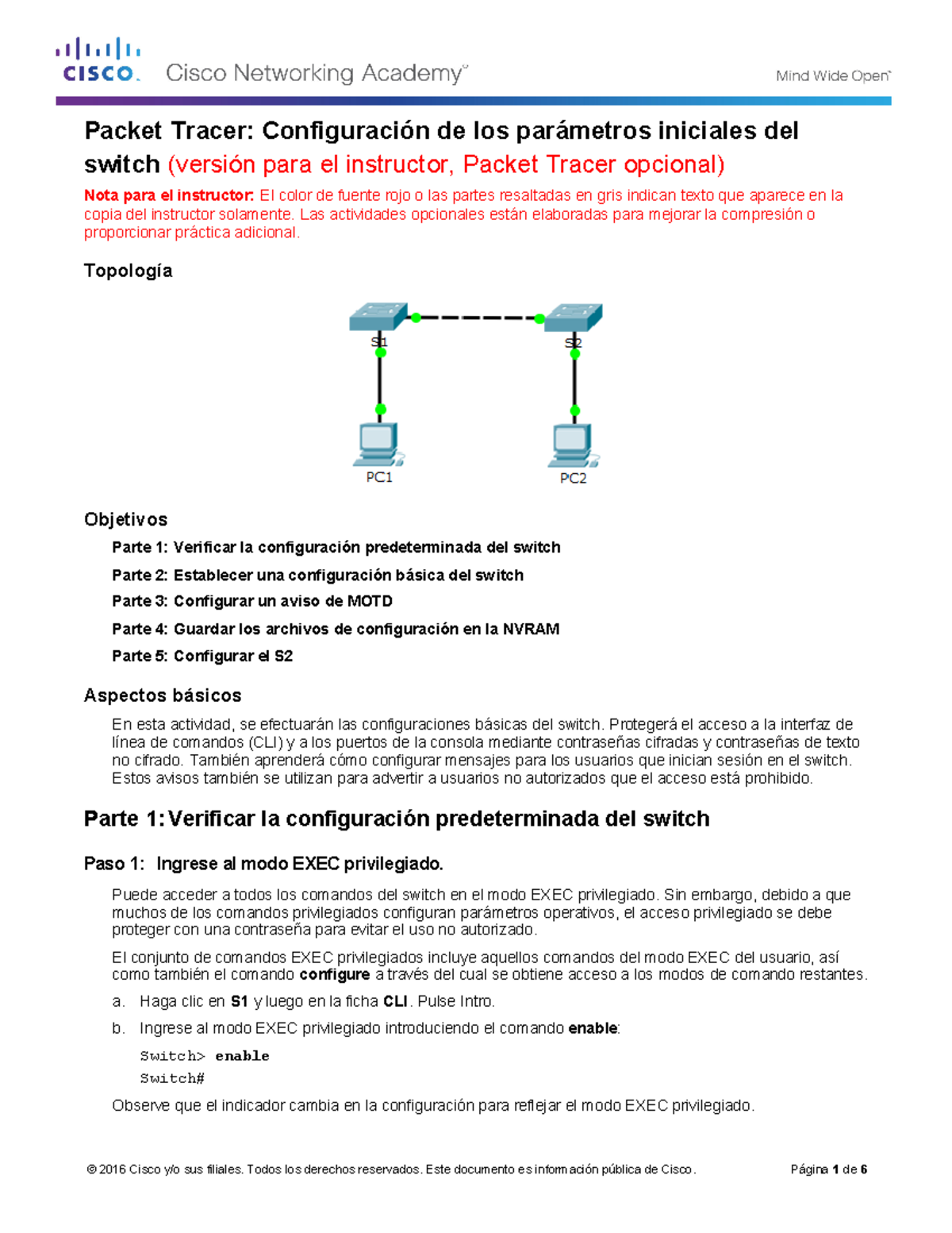 2.2.3.4 Packet Tracer - Configuring Initial Switch Settings - ILM ...
