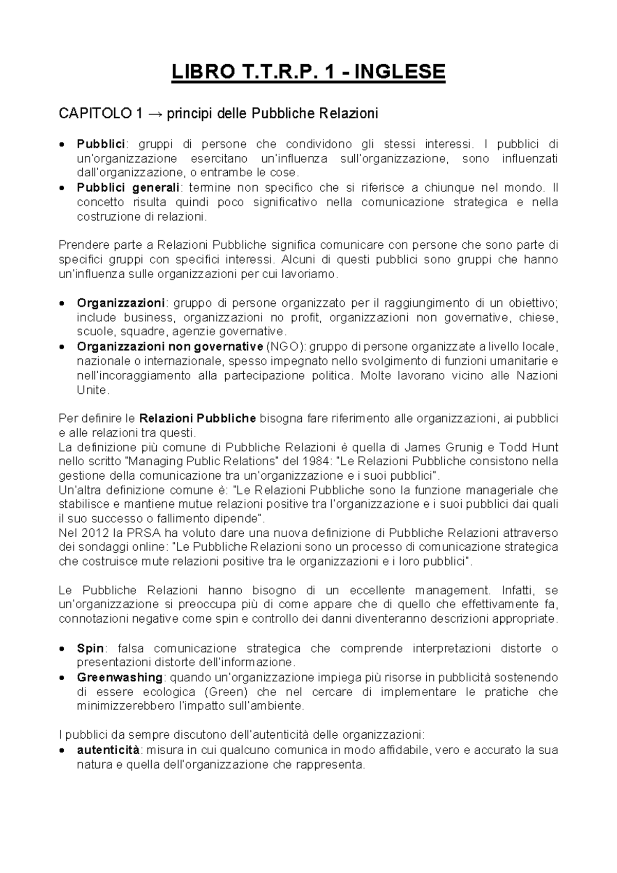 T.T.R.P. 1 - Libro IN Inglese - LIBRO T.T.R. 1 - INGLESE CAPITOLO 1 ³ ...