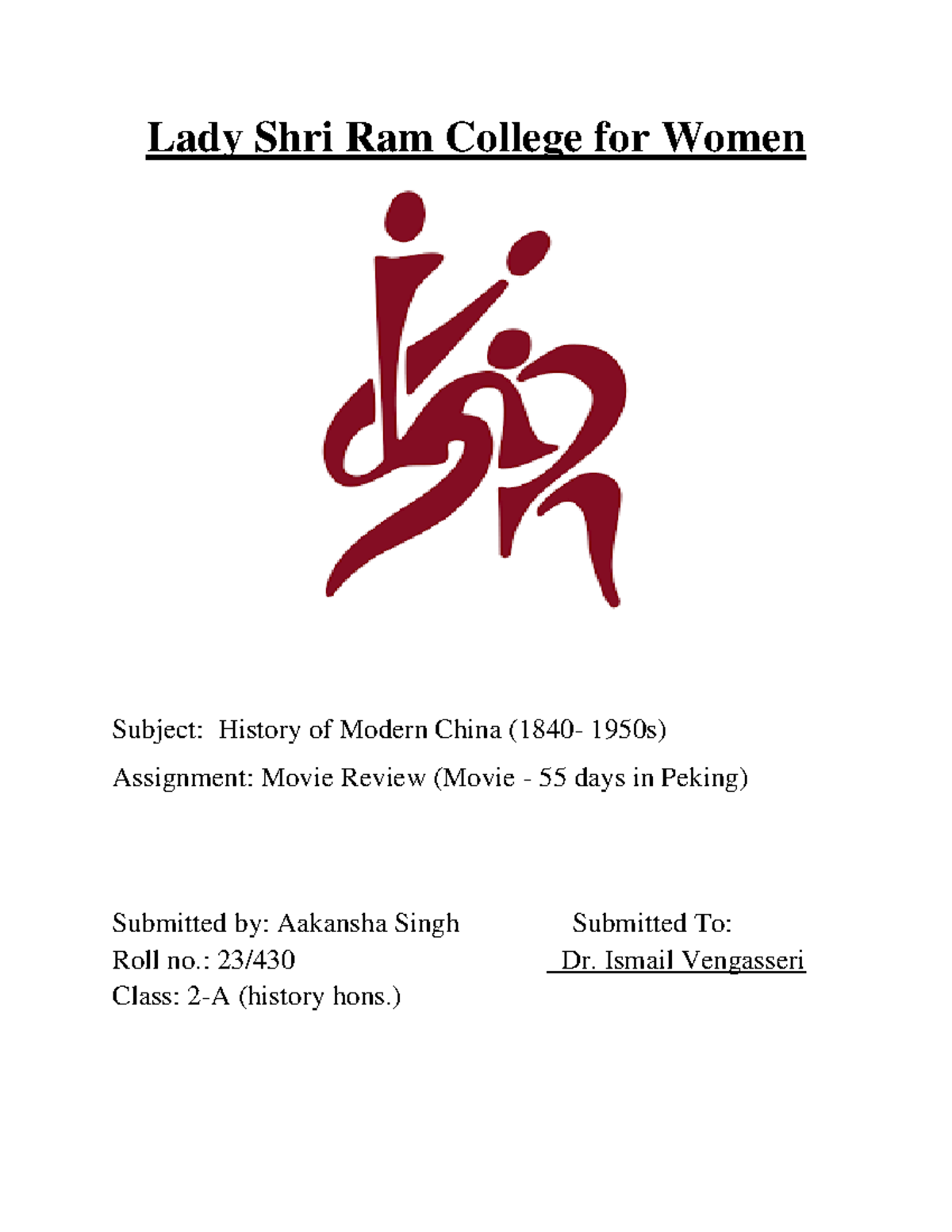 Movie Review - : 23/430 Dr. Ismail Vengasseri Class: 2-A (history hons ...
