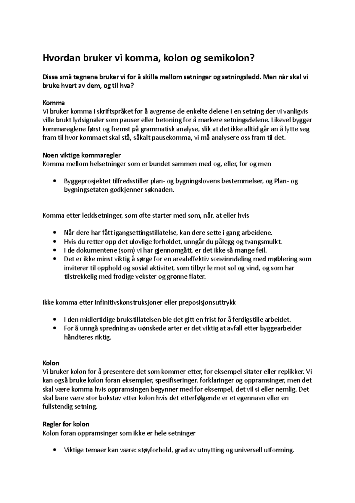 Hvordan bruker rfrfr rfrr - Hvordan bruker vi komma, kolon og semikolon ...