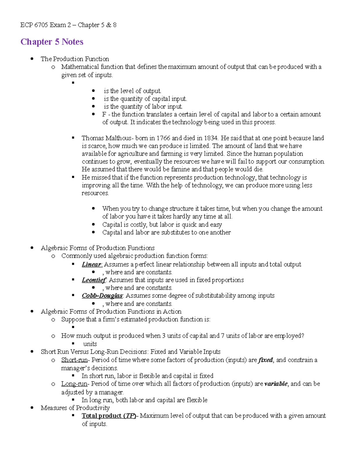 ECP 6705 Exam 2 - Exam - ECP 6705 Exam 2 – Chapter 5 & 8 Chapter 5 ...