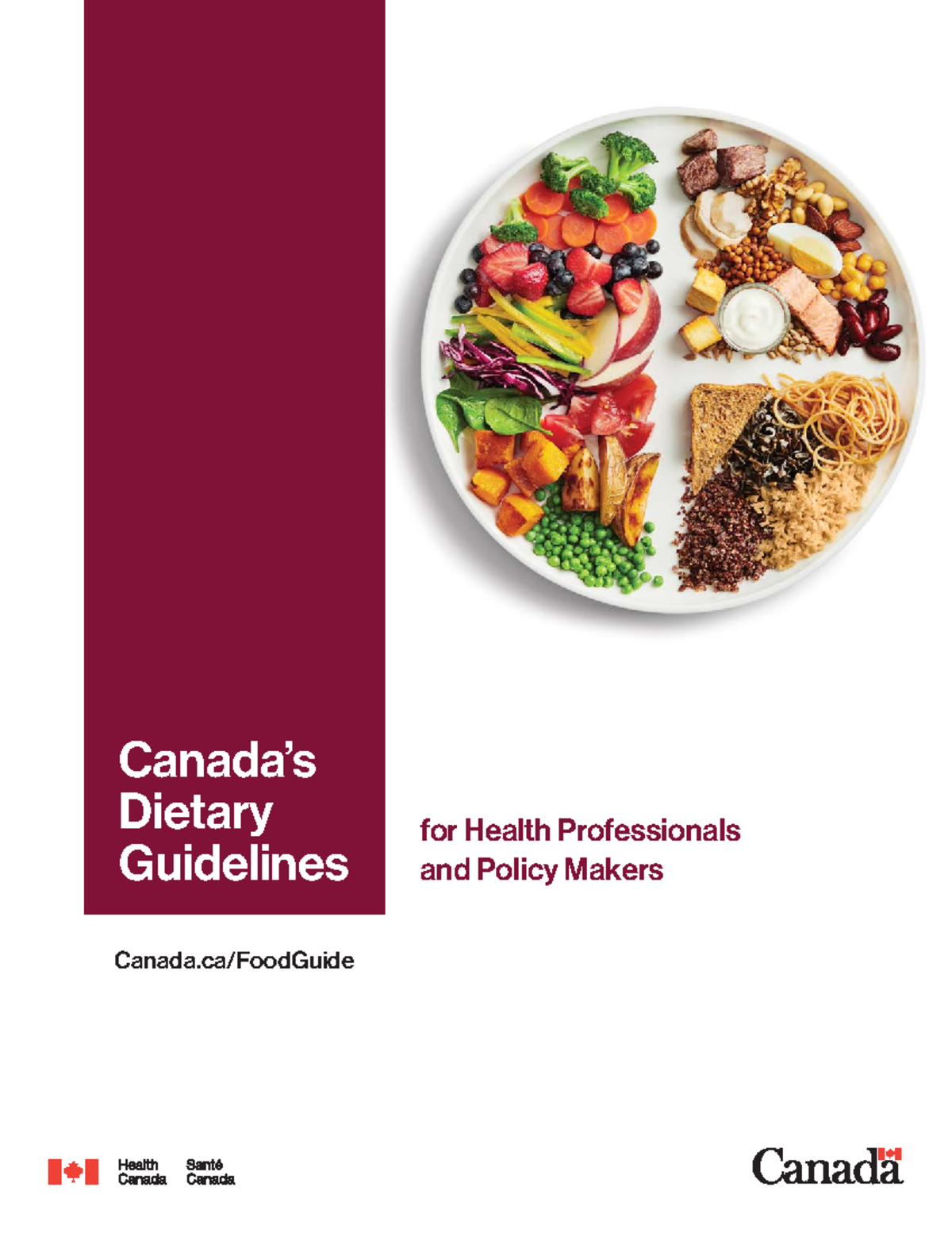Canada's Food Guide - for Health Professionals and Policy Makers Canada ...
