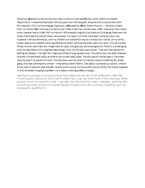 Module One Activity - ENG-123 R January 2024 As someone in recovery and ...