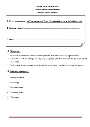 EXP # 7 - Experiment sheet - Electrical Engineering Department ...