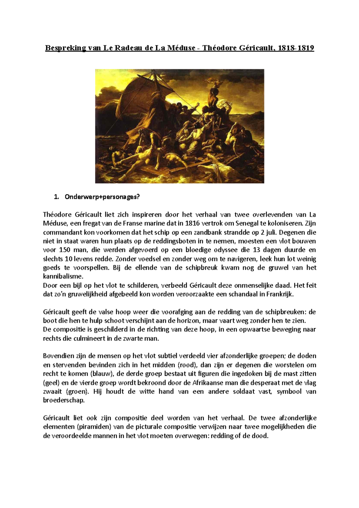 Le Radeau de La Méduse - Bespreking van Le Radeau de La Méduse ...