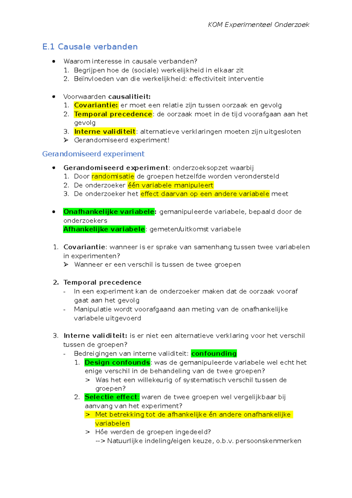 KOM Experimenteel onderzoek - E Causale verbanden Waarom interesse in ...