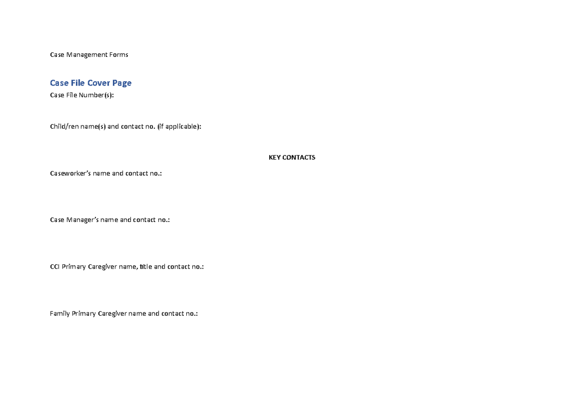 Case Management Definition Examples And Forms Editable Case Management