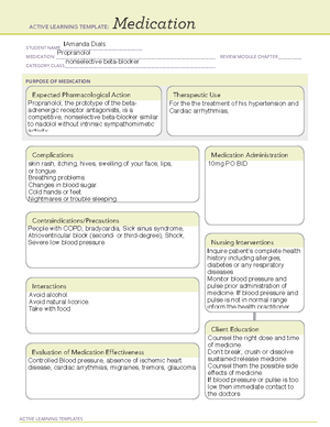 Lorazepam- Leslie F - medication sheet - ACTIVE LEARNING TEMPLATES ...