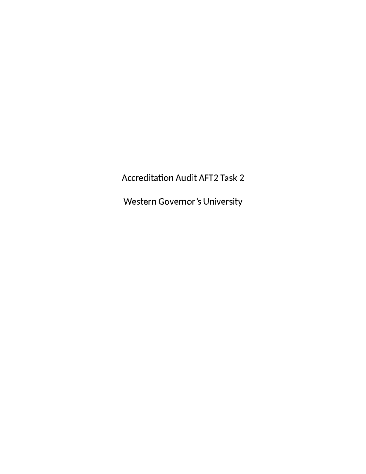 Accreditation Task 2 - Task 2 passed 1st attempt - Accreditation Audit ...