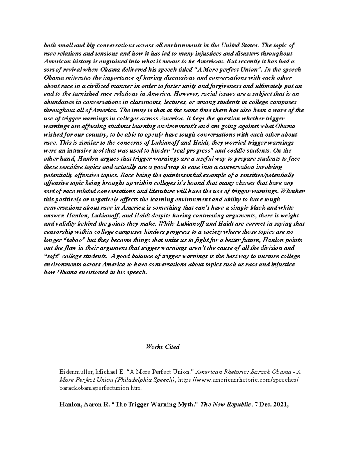 Resaerch Question, Revised Reading Responses, Synthesis Paper 3 - both ...