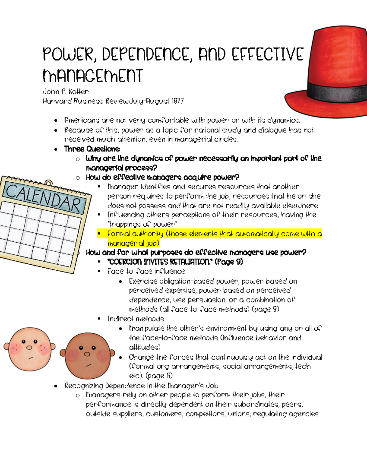 Kotter-HBR Power and Dependence - POWER, DEPENDENCE, AND EFFECTIVE ...