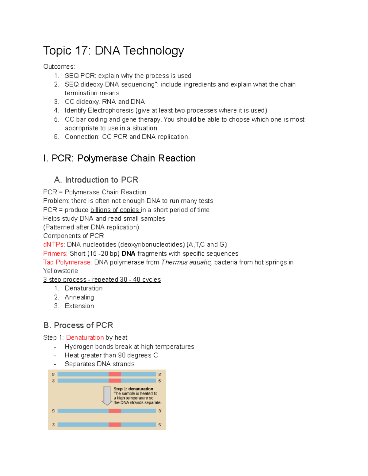 17. DNA tech - Topic 17: DNA Tech - Topic 17: DNA Technology Outcomes ...