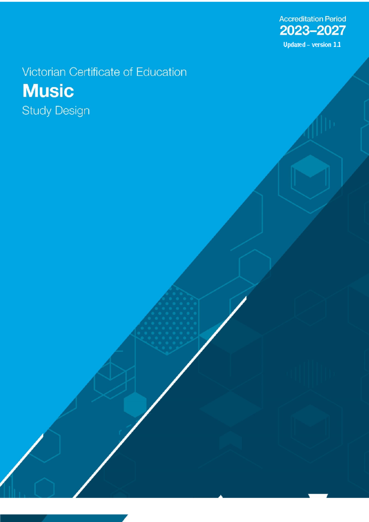2023Music SD - study design lol - © VCAA Updated – version 1. VCE Music ...