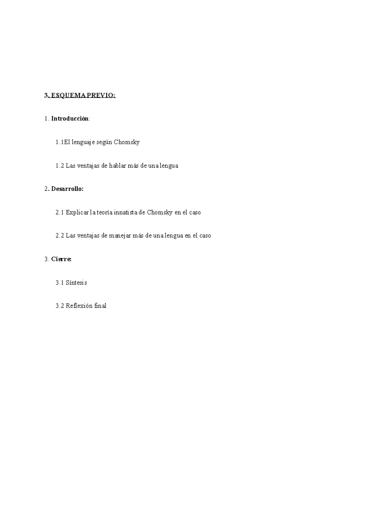PC2 Innatismo 2021-1 B 2 - 3. ESQUEMA PREVIO: Introducción : 1 lenguaje ...